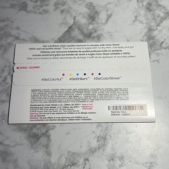 Color Street | Makeup | Color Street Paint The Town Nail Strips Nwt ...